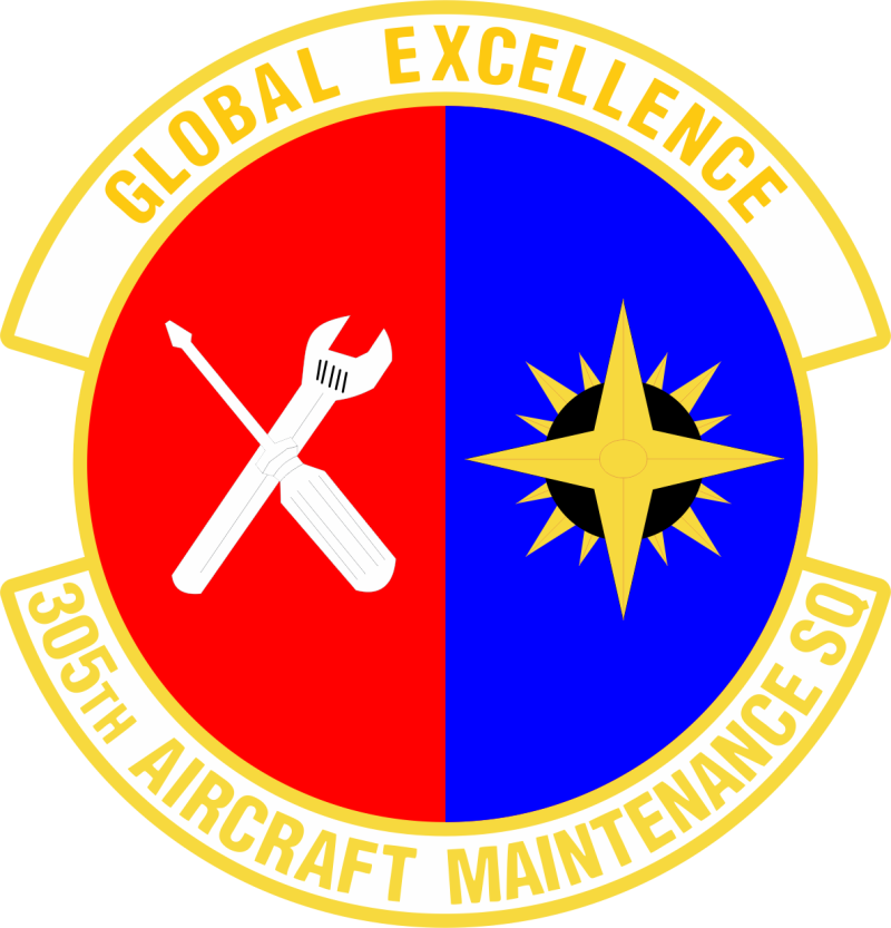 McGuire AFB 305TH Aircraft Maintenance Sq Global Excellence Full Color ...