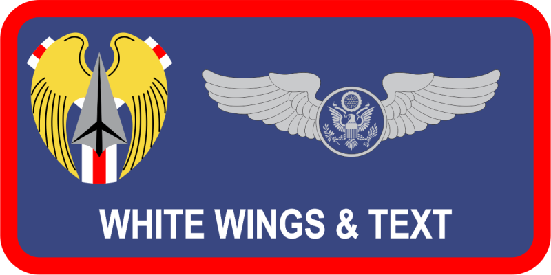 Youngstown AFB 910 OSS - Name Tag - Navy Background, Red Border, Gray ...