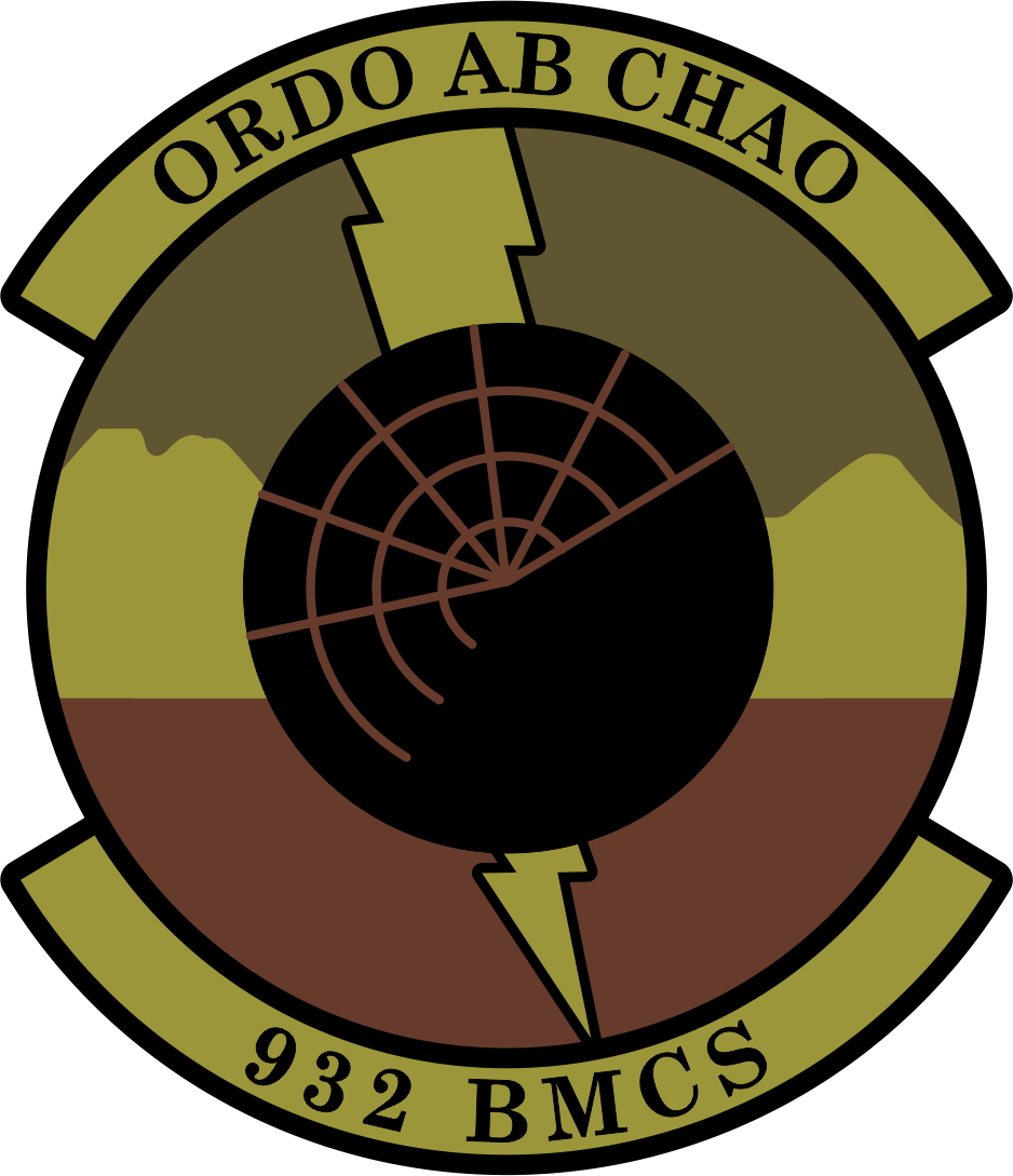 Beale AFB 932 BMCS - Ordo AB Chao, Yellow Bolt, Gray Mountains OCP 3.5"