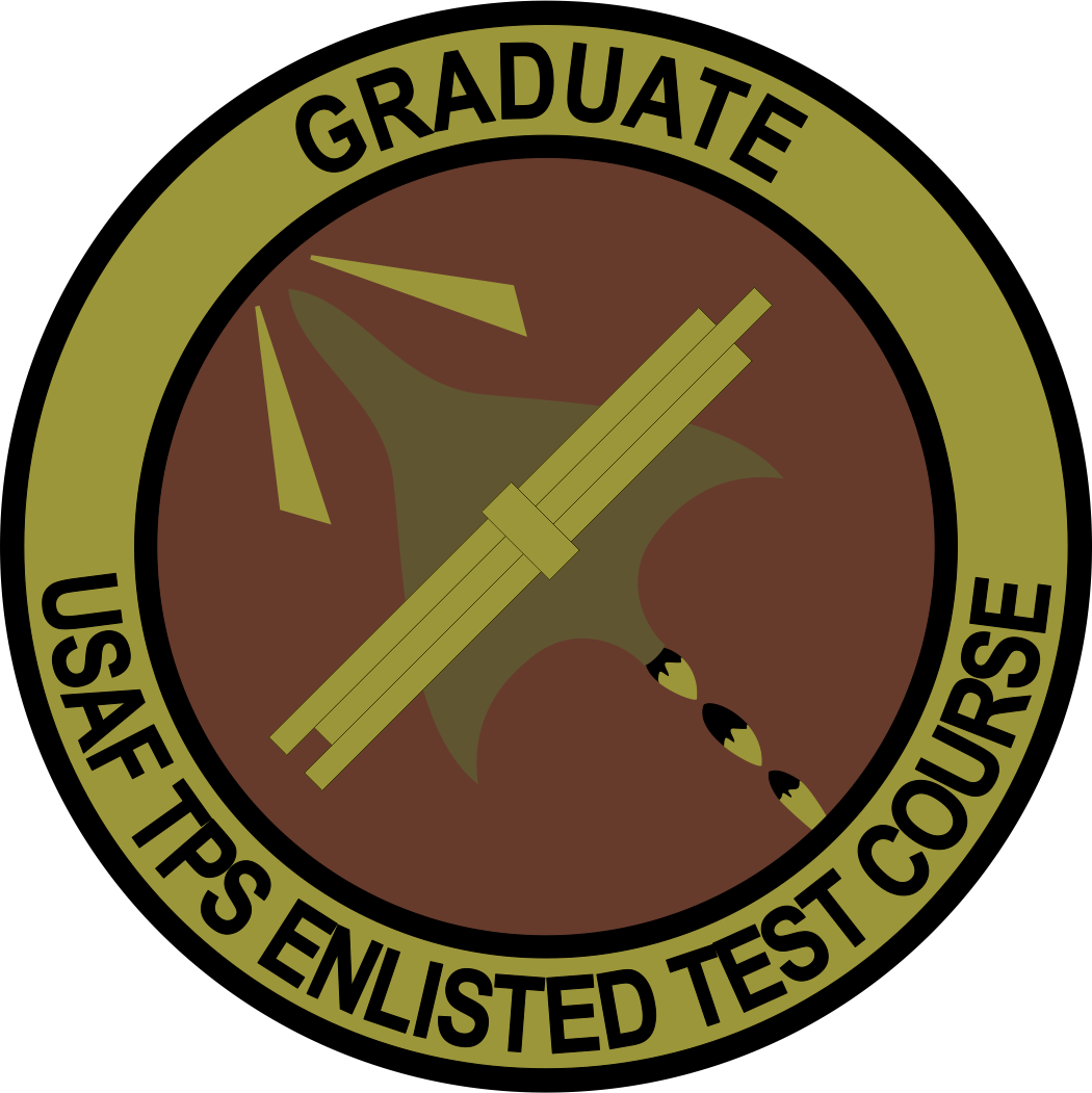 Edwards AFB Graduate USAF TPS Enlisted Test Course Patch 3.5" OCP