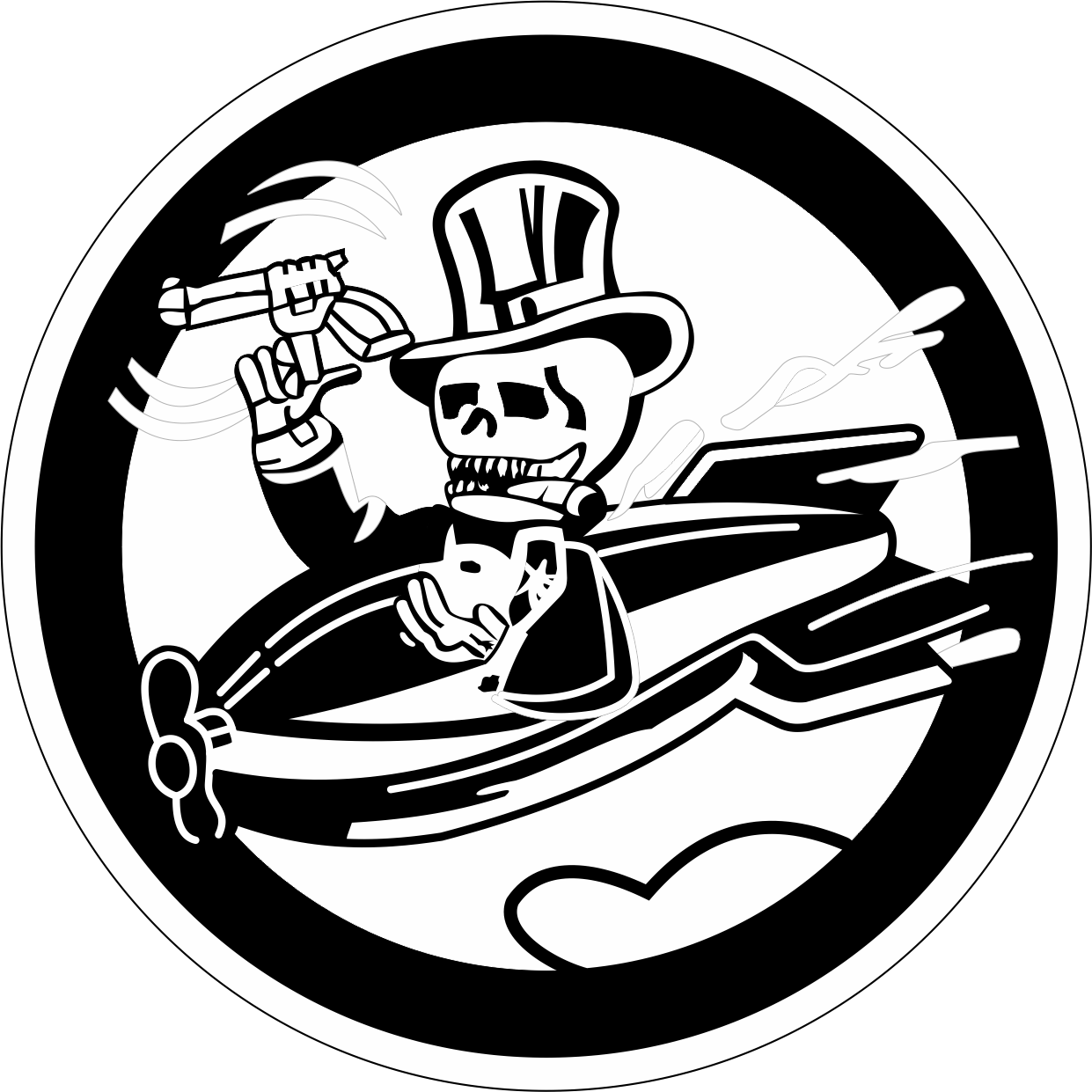 Laughlin AFB 85 FTS Heritage White & Black Patch - Skull Wearing Top ...