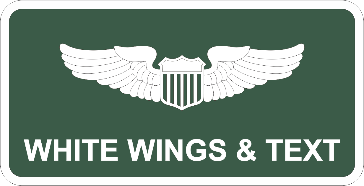 Nellis AFB 460 TES Name Tag - Dark Green Background, White Wings & Text ...